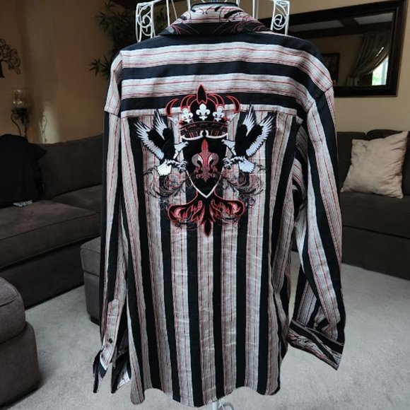 Knockout | Shirts | Knockout Mens Embroidered Western Shirt Sz Xl ...